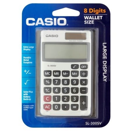 Casio 8 Digit Wallet Size Electronic Calculator | Konga Online Shopping