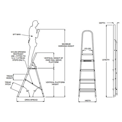 Atlas 8-Step Platform Step Ladder | Konga Online Shopping