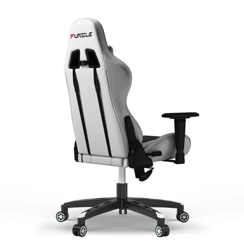 Furgle Racing Gaming Ergonomic Chair With Footrest - Black & White ...