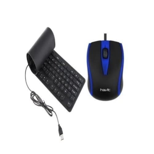 Havit Flexible Usb External Keyboard And Optical Wired Mouse -Black ...