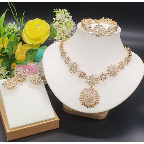 Mix Studded Jewelry Set - Gold | Konga Online Shopping
