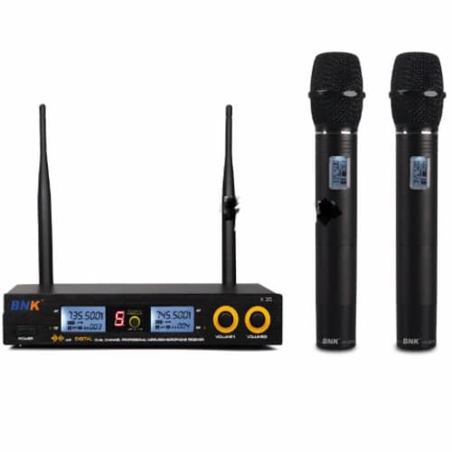 BNK Professional Wireless Microphone with 2 Mics and Sound Effects ...