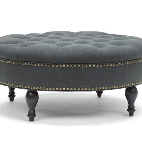 Round Ottoman - Grey | Konga Online Shopping