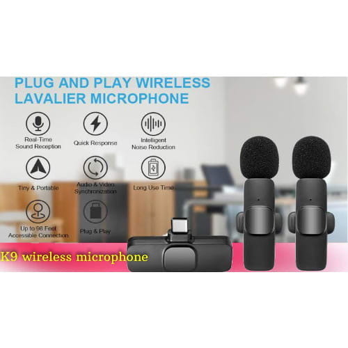 Wireless Microphone With 2 Lavalier Mic For Type C | Konga Online Shopping