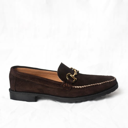 Mens Suede Shoes With Buckle - Chocolate | Konga Online Shopping