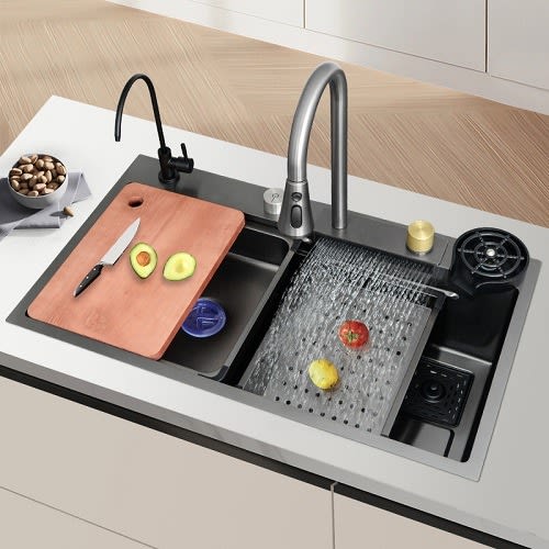 Smart Kitchen Sink With Pullout Faucet + Cup Press | 6498872 | Konga ...