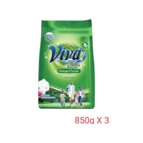 Viva Plus Detergent Powder With Freshness Of Petals - 850g (3 Packs ...