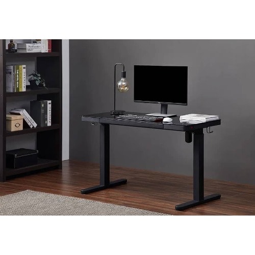 Glass Top Electric Adjustable Height Computer Desk | Konga Online Shopping