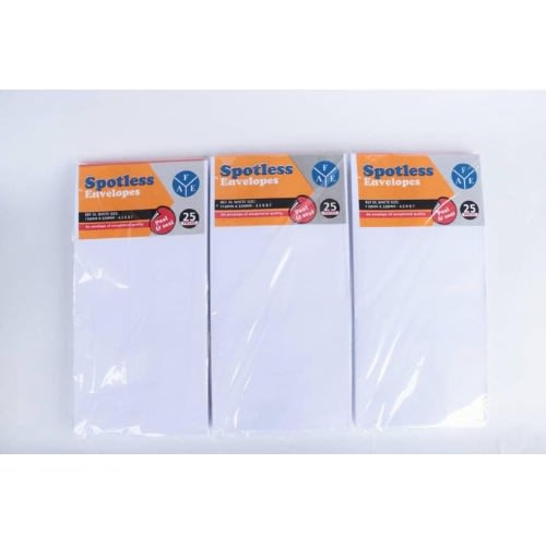 FAE ENVELOPES - Spotless Envelope - 4.3 X 8.7 - Dl- 500 Pieces - White ...