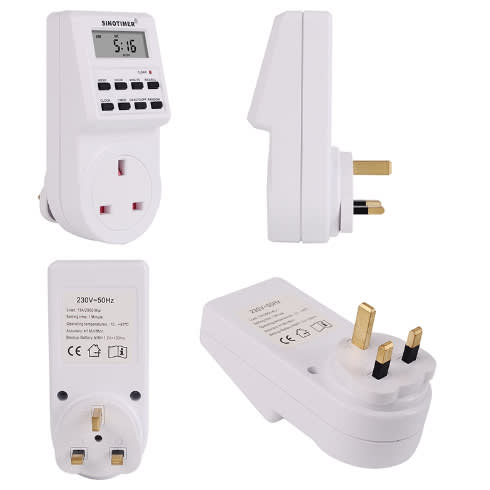 Digital Weekly Programmable Electrical Wall Plug- Socket Timer Switch ...