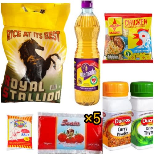 Royal Stallion Rice 5kg Mamador Cooking Oil, Sonia Tomato Puree, Maggi ...