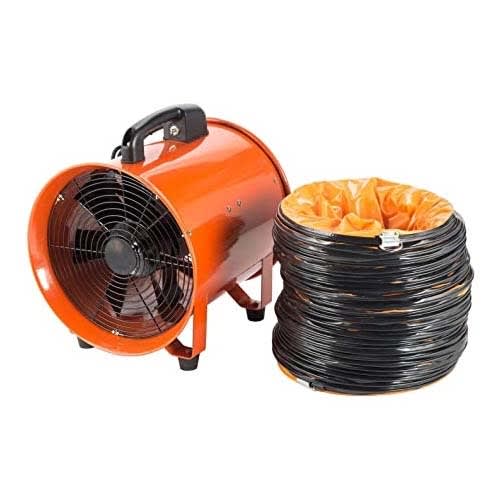 Unic 12" Portable Axial Blower & Ventilation Fan With 5.5 Meter Air ...