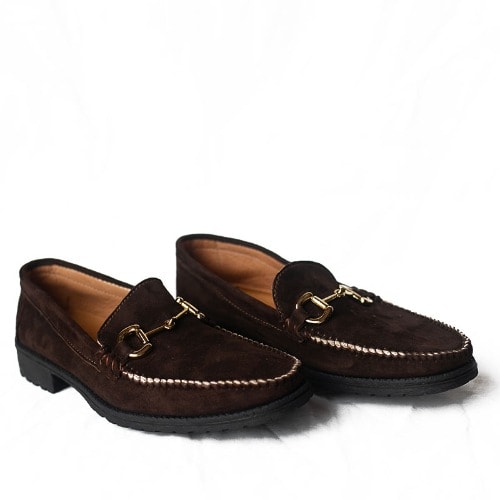 Mens Suede Shoes With Buckle - Chocolate | Konga Online Shopping