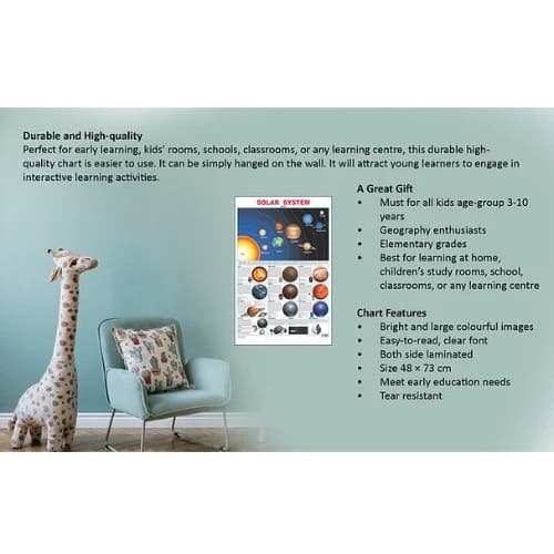 Solar System Educational Laminated Wall Chart For Kids | Konga Online ...