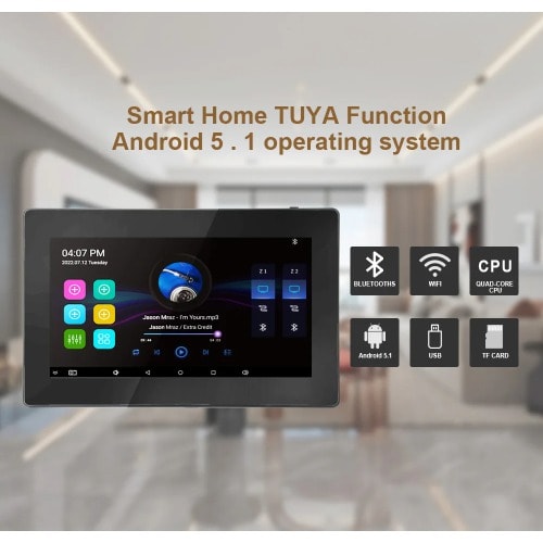 Smart Wall Amplifier Wifi Bluetooth Usb 7'' Amp 8*30w Android Music ...