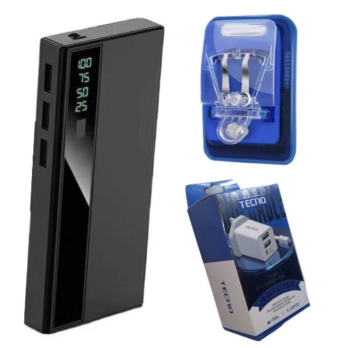 Tecno 40,000mah Power Bank With Android And Desktop Fast Chargers ...