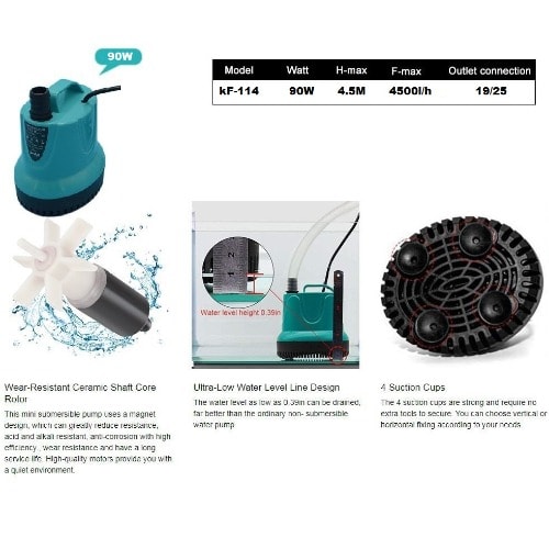 Kf-114 Multifunction Submersible Water Pump For Pond - Aquarium ...