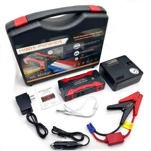 Jump Starter Kit And Power Bank With Inflator & Air Compressor ...