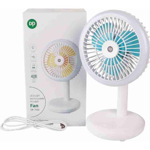 Dp Rechargeable Table Fan With LED Light - 4000mAh | 6000078 | Konga ...
