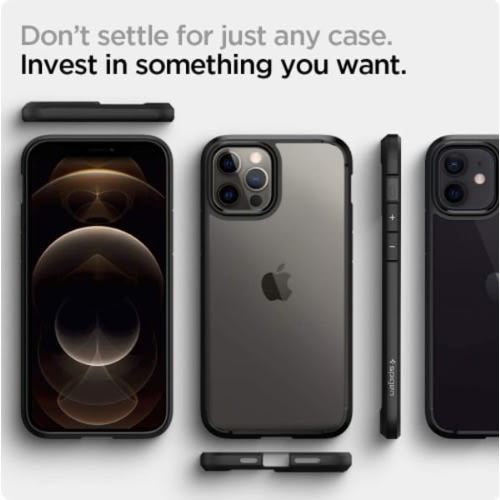 Phone Case For iPhone 12 Pro - Matte Black | Konga Online Shopping