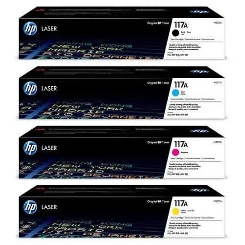 HP 117a Laserjet Toner Cartridge- Black - Cyan - Magenta & Yellow ...