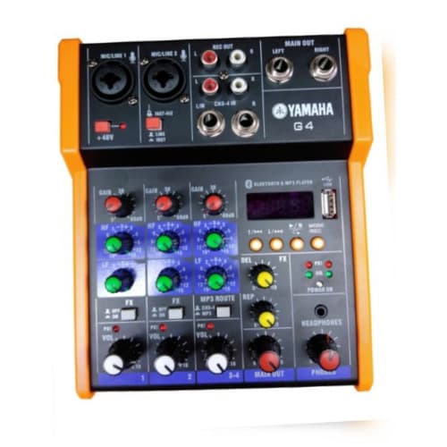 Yamaha 4 Channel Bluetooth Mini Audio Mixer With Reverb Effect Home ...