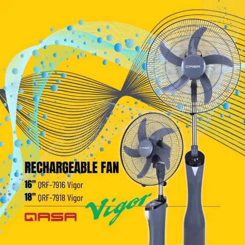 QASA Rechargeable Fan Qrf-7918 Curvy - 18" - 52W | 6123934 | Konga ...