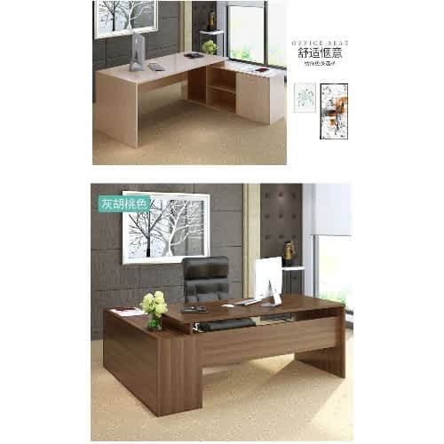 Modern Single Office Desk With Side Cabinet -Brown | Konga Online Shopping
