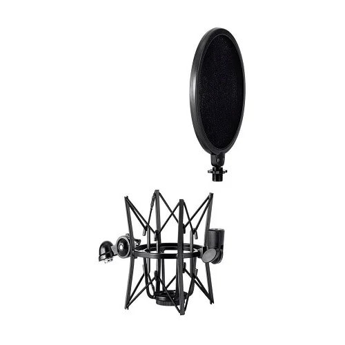 Studio Mic Pop Filter And Shock Mount For Large Diaphram Condenser Mics ...