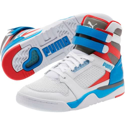 Puma Palace Guard Mid Retro Sneakers - White-Indigo Bunting-Red ...