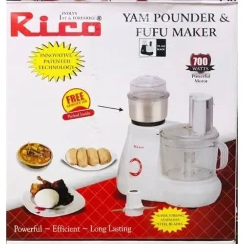 Rico Yam Pounder And Fufu Maker With Grinder - 1.5L | 6694333 | Konga ...