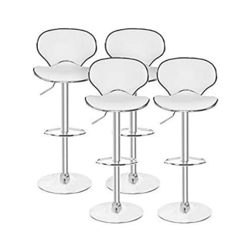 Adjustable Bar Stools- Set Of 4 - White | 6419649 | Konga Online Shopping