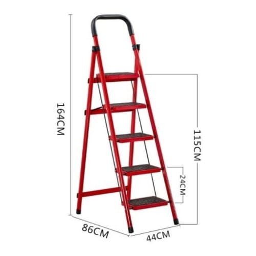 Multipurpose 5 Step Foldable Steel Ladder - Home & Office | Konga ...