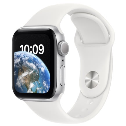 Apple Watch Series 8 Gps 45mm Silver Aluminium Case White Sport Band ...