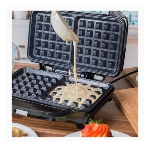 Salter Deep Fill Waffle Maker Iron With Xl Non-stick Cooking Plates ...