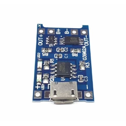 Micro USB 18650 Tp4056 Lithium Battery Charger Module Charging Board ...