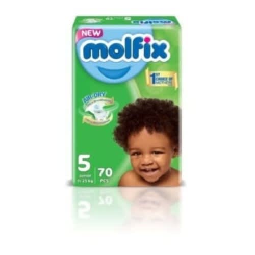 Molfix Size 5 Baby Junior Diaper - Count 70 | Konga Online Shopping