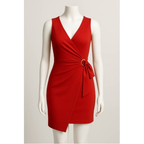 Tesco F&f Plain Dress With Ring Wrap - Red | 6729033 | Konga Online ...