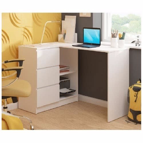 L- Shape Computer Desk - White | Konga Online Shopping
