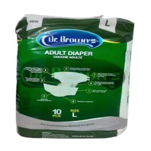 Dr Brown's - Adult Diapers - L - 45-60" - 115-152cm - 10 Pieces | Konga ...