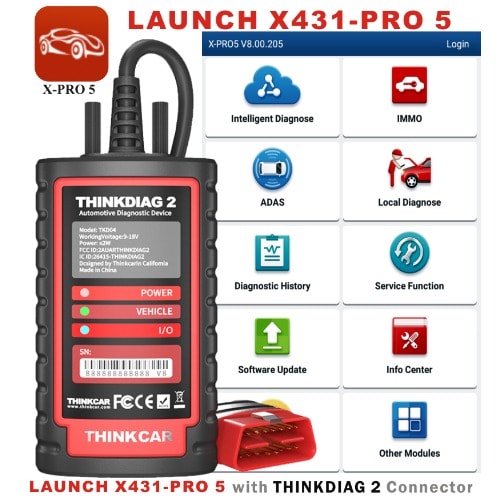 Launch X431 Launch Pro 5 Car Scanner With Thinkdiag 2 Connector | Konga ...