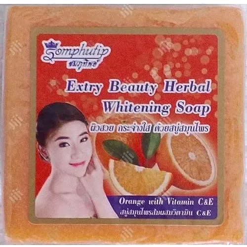 Somphutip Extra Beauty Herbal Whitening Face Soap Orange - 60g X 1 Bar ...