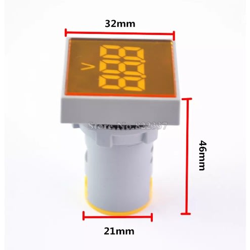 AC 60-500V Square LED Digital Voltmeter Display -Yellow | Konga Online ...