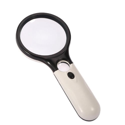 Pocket Microscope Reading Magnifying Glass with LEDs Light - 45X ...