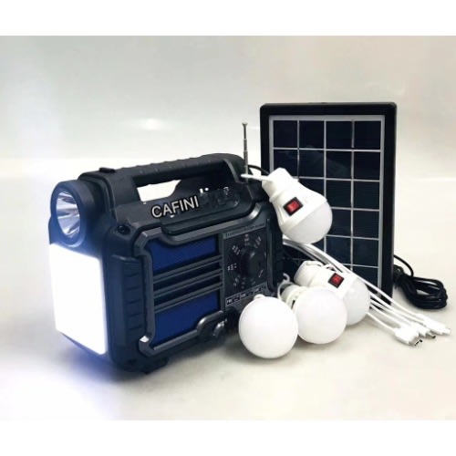 Cafini Solar Energy Kit - Bluetooth Portable Speaker With 3 Bulbs - 30 ...