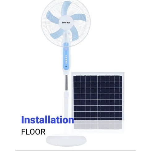 Solar Standing Fan With Panel | 6330996 | Konga Online Shopping