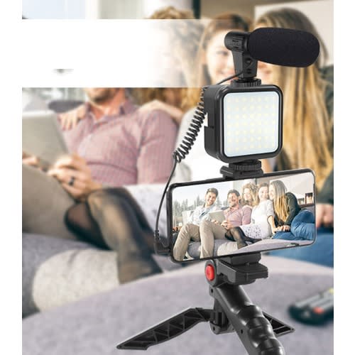 Vlogging Live Streaming Kit Microphone Ring Light Kit | Konga Online ...