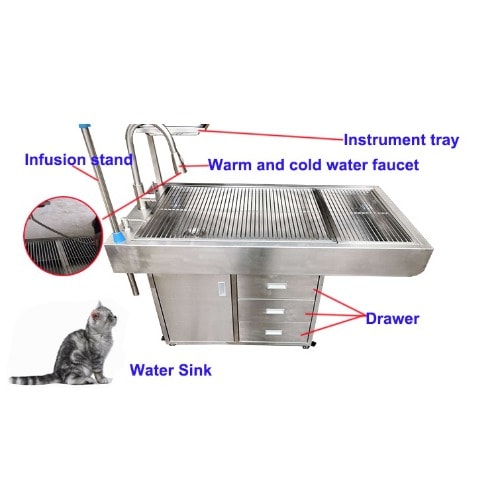 TD Veterinary Examination Surgery Operating Tub Table for Cat & Dogs ...