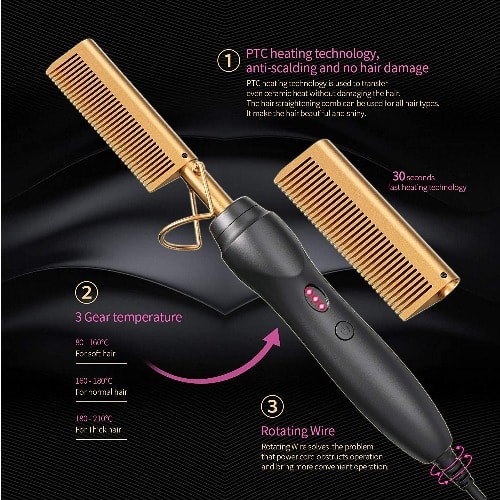 Hot Comb For Straightening Hair - 42W | Konga Online Shopping