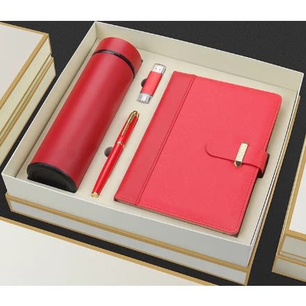 Corporate Gift Set With Pen + Flask+ Note Pad And Dual Flash Drive ...